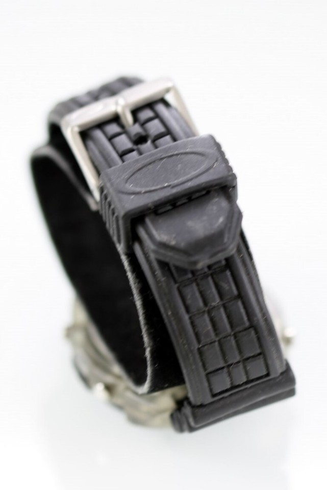 Fossil FSL Men Watch Black Clear Plastic 100m Light Alarm Chron Day ...