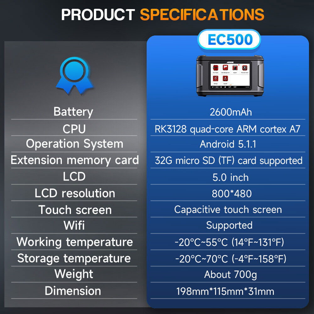 ANCEL EC500 ECM ECU Flashing Cloning Reset Initialization Read Write ...