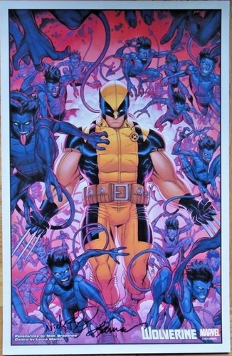 NICK BRADSHAW WOLVERINE BAMF ART PRINT SIGNED POSTER MARVEL COMICS X ...