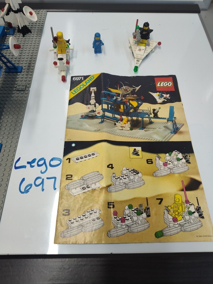 Vintage 6971 LEGO Space: INTER-GALACTIC COMMAND 1984 BASE 99.9% ...