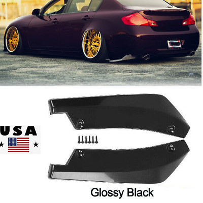 For Infiniti G35 Car Sport Black Rear Bumper Diffuser Splitter Canard ...