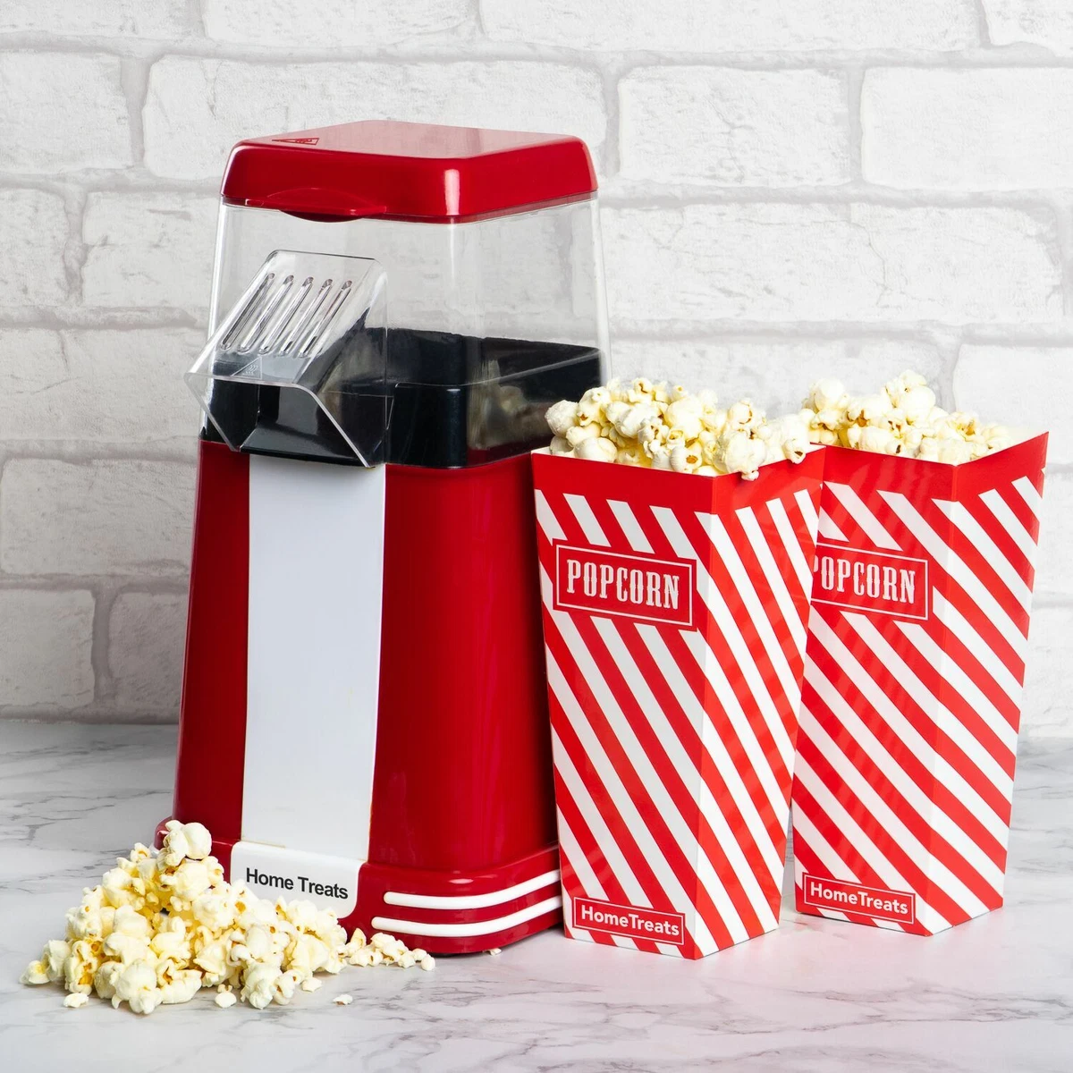 Hot Air Popper Popcorn Maker With Popcorn Boxes For Home,, 47% OFF