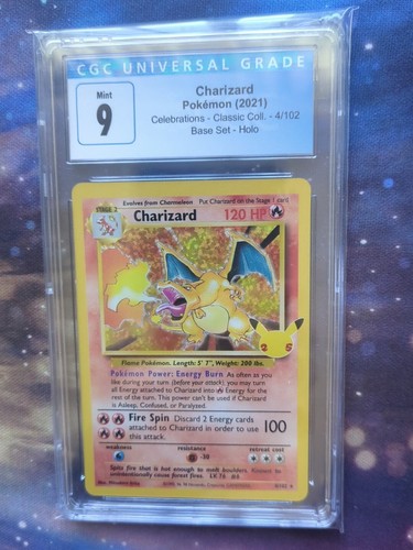 CGC 9 Charizard 4/102 CLASSIC Celebrations HOLO Pokemon Card Mint | eBay