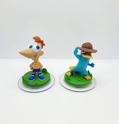 Disney Infinity Character Figures Phineas & Ferb & Agent P Perry the ...
