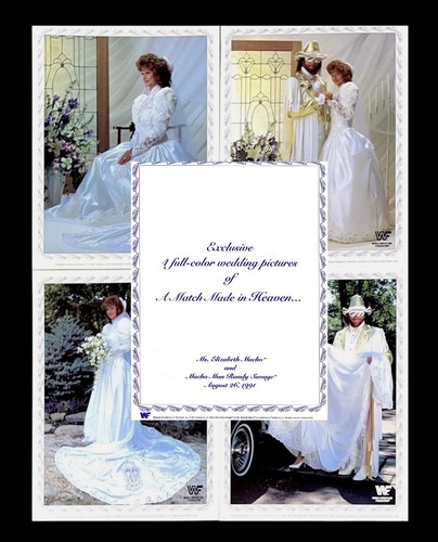 WWE MACHO MAN AND ELIZABETH 5 ORIGINAL 1991 WEDDING PROMO PHOTOS ...