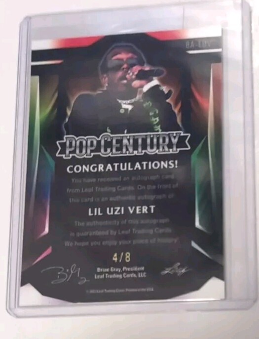 2023 Leaf Metal 1ST Pop Century LIL UZI VERT SILVER Wave Auto #4/8 | eBay