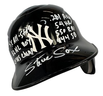 Steve Sax signed inscribed full size authentic helmet New York Yankees ...