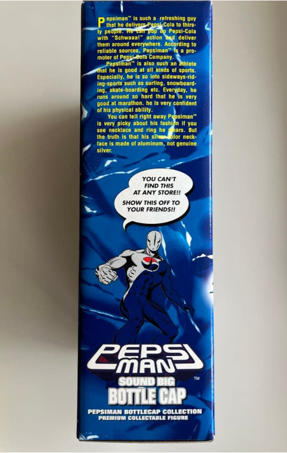 Vintage Pepsi Man Sound Big Bottle Cap Figure 1999 Japan Limited Pepsi ...