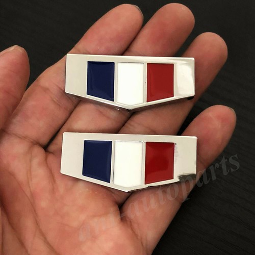 2pcs Metal France French Flag Car Fender Rear Trunk Emblem Badge Decal ...