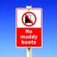 No Muddy Boots Allowed Clean Home Aluminum Metal 8x12 Sign | eBay