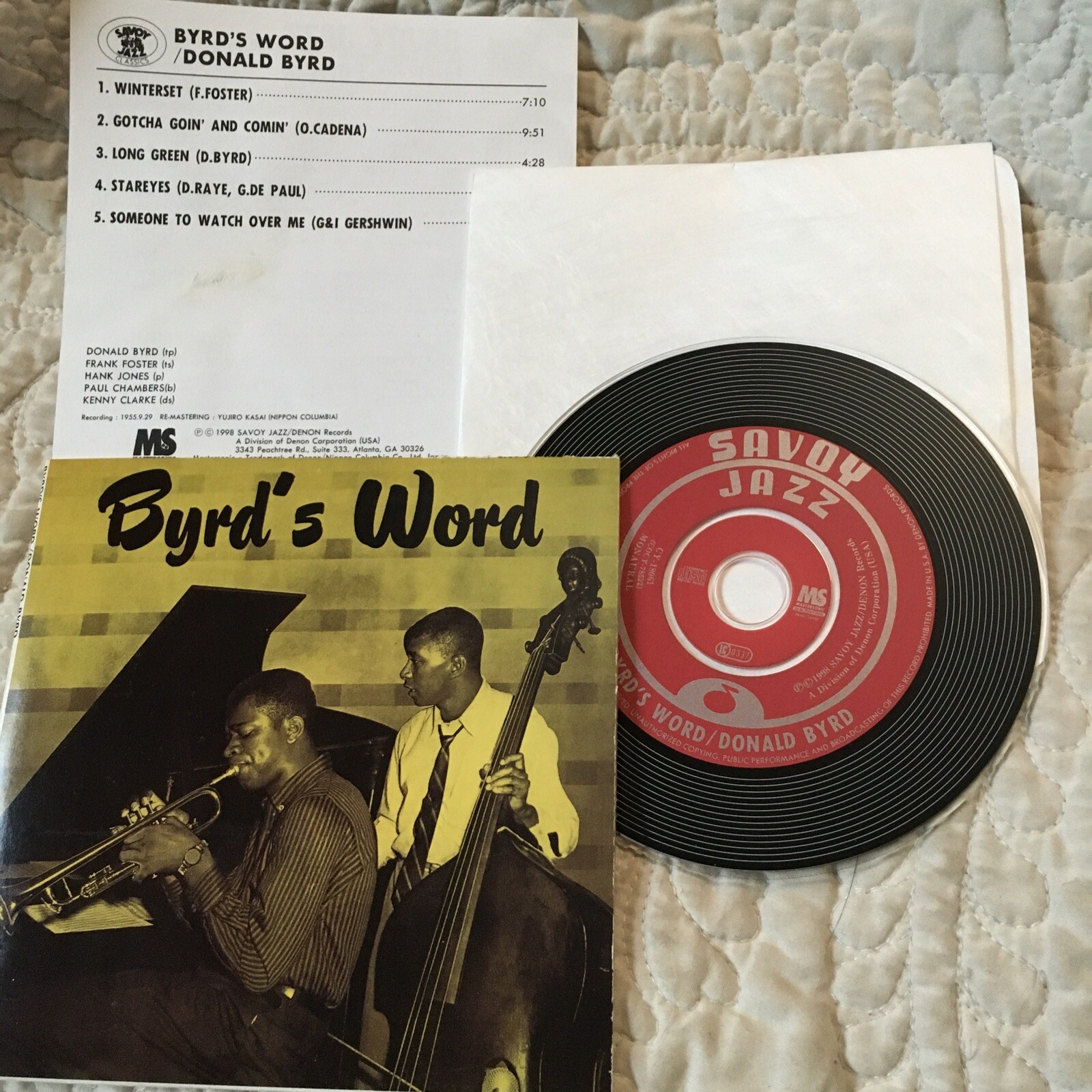 DONALD BYRD Byrd’s Word Savoy Mini Lp CD Hank Jones | eBay