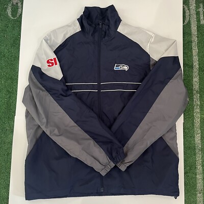 Seattle Seahawks Men's Jacket Size L Sports Illustrated Wind Breaker ...