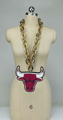 New NBA Chicago Bulls Gameday Tailgate Gold Fan Chain Fanchain | eBay