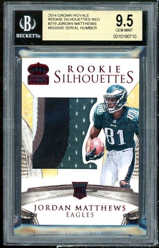 Jordan Matthews Rookie Card 2014 Crown Royale Silhouettes Red #68 BGS 9 ...