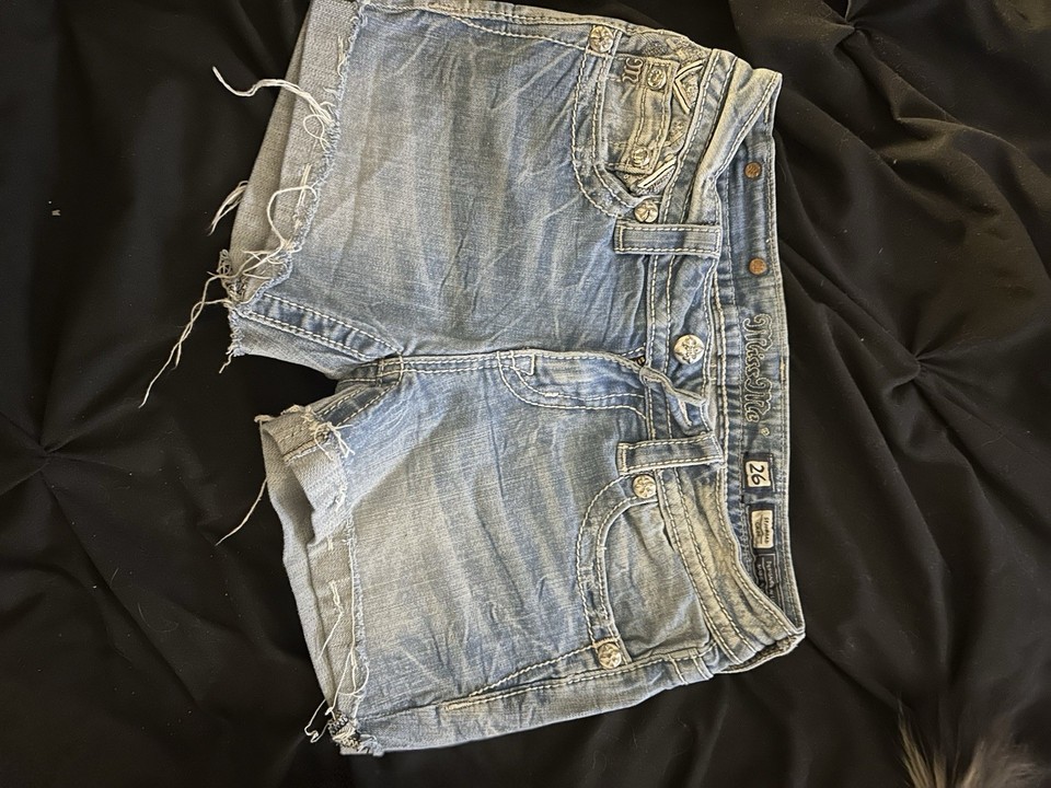 Miss Me Cut Off Cuffed Style Shorts With Jeweled Embroidered Pockets ...