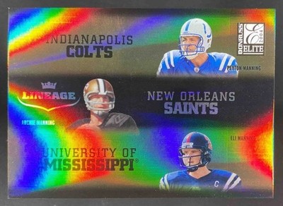 Peyton Manning Archie Manning Eli Manning 2004 Donruss Elite Lineage #L ...