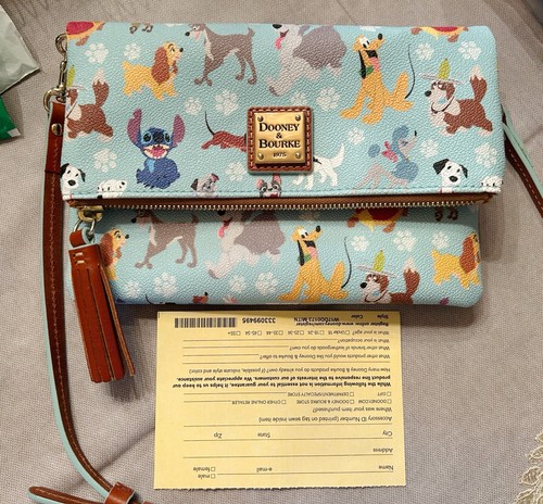 Dooney & Bourke Disney Mint Dogs Crossbody Foldover Purse (2017) | eBay