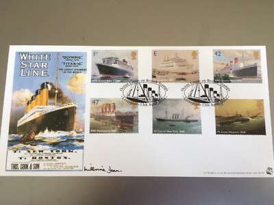 GB STAMPS RARE FIRST DAY COVER SIGNED TITANIC SURVIVOR MILLVINA DEAN | eBay