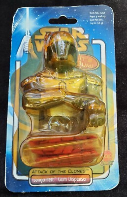 Star Wars Attack of the Clones Jango Fett Gum Dispenser NIP | eBay
