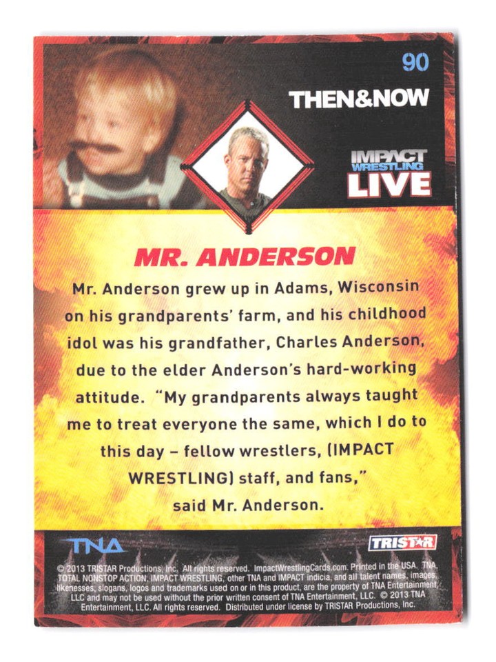 2013 TriStar TNA Impact Live Mr. Anderson 90 Ken Kennedy WWE Pro ...