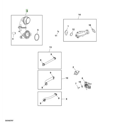 Genuine John Deere X126 Ride On Mower Intake Manifold Elbow MIA11993 ...