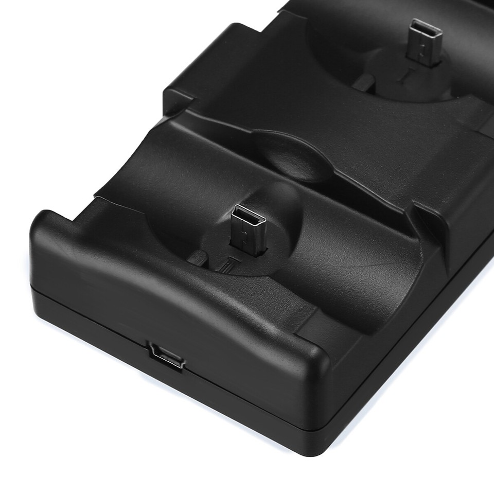 For Playstation 3 PS3/MOVE Dual Controller Charger Charging Dock ...