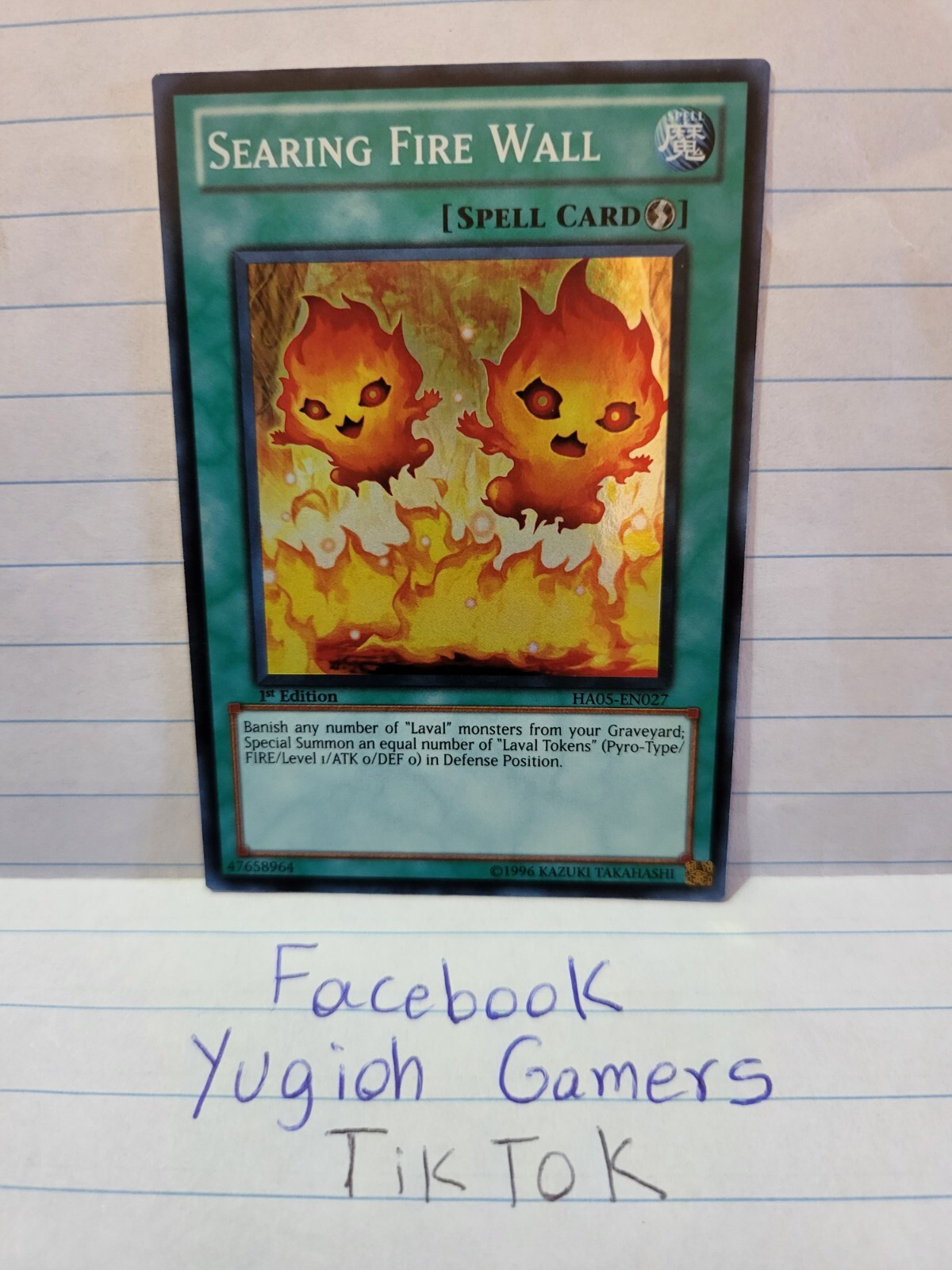 Yu-Gi-Oh Searing Fire Wall HA05 1st Edition Super Rare Light Played | eBay