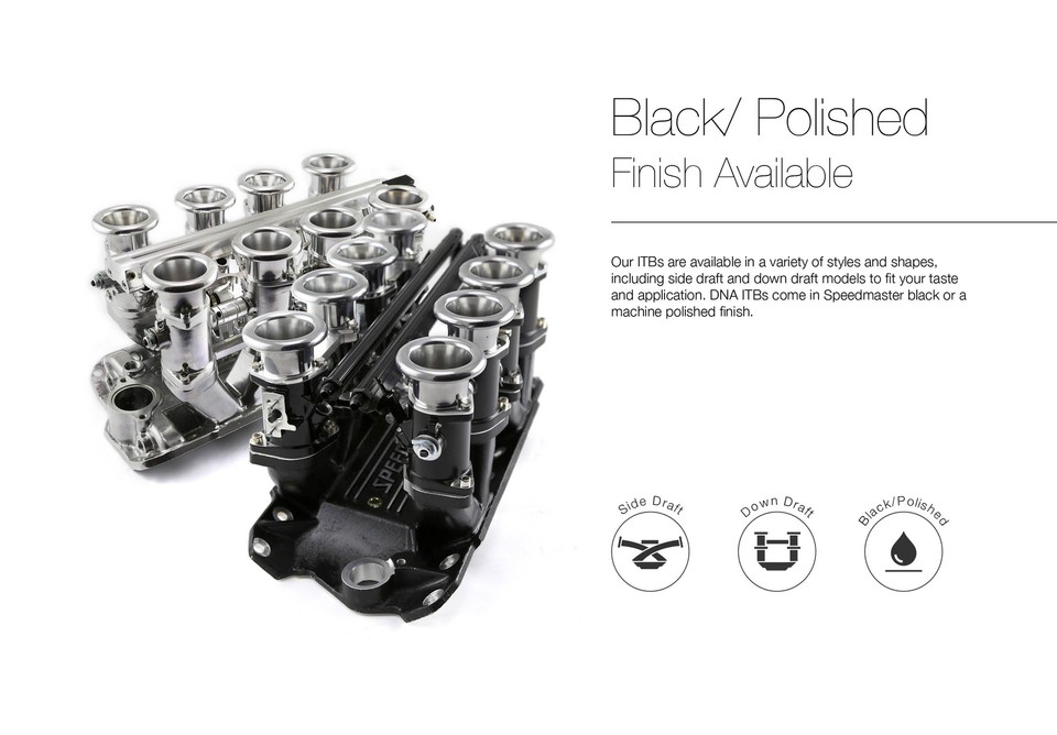 Chevy SBC 350 Downdraft EFI Stack Intake Manifold System Complete Black ...