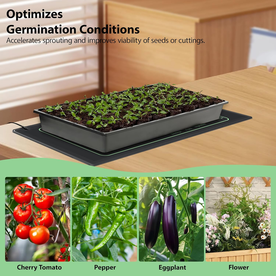 Seedling Heat Mat 2 Pack Heat Mats for Seed Starting Plants Indoor ...