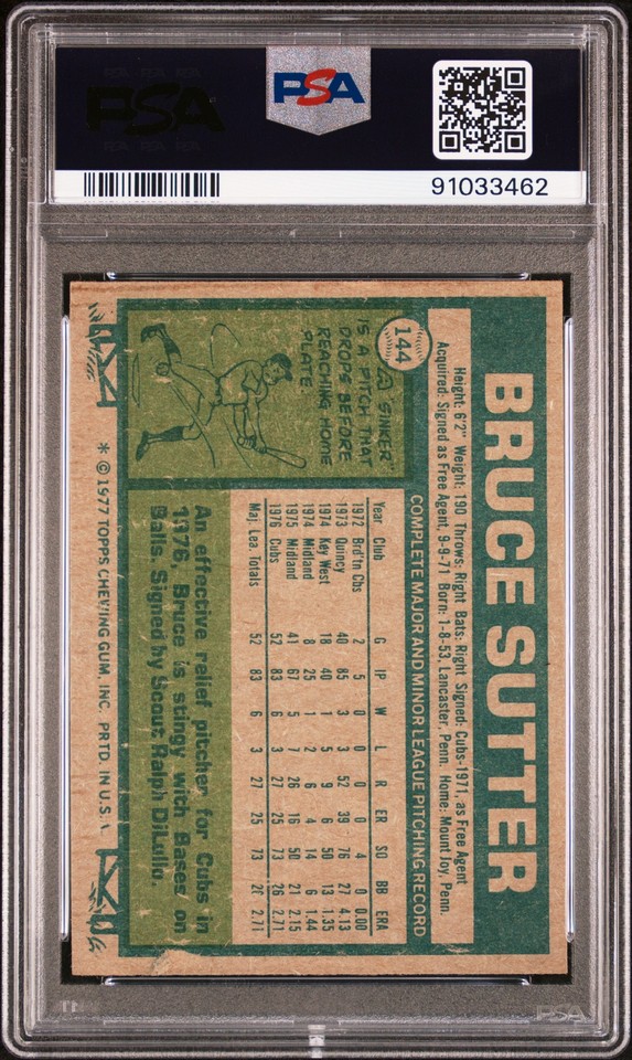 1977 TOPPS #144 BRUCE SUTTER PSA 4 | eBay
