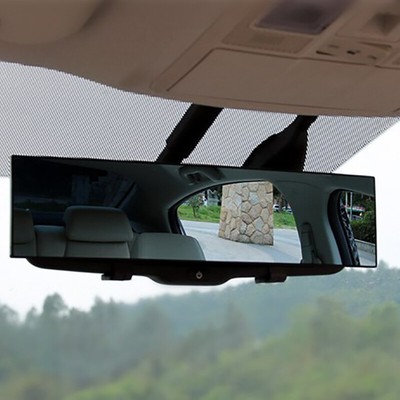 Car Curved Plane Mirror Anti-Dazzle Reflector Large Field Rear ...