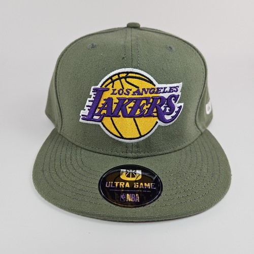 Ultra Game NBA Los Angeles Lakers Snapback Hat Cap Green Purple ...