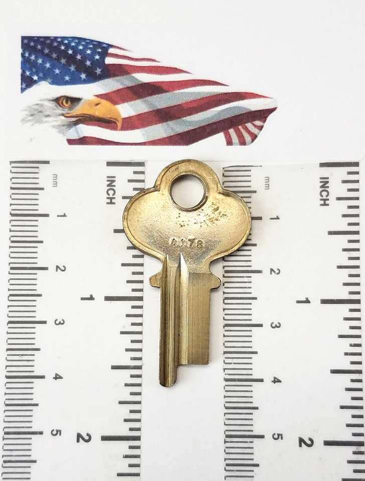 Vtg KEIL A178 Key BLANK For Old EAGLE Lock Steamer Trunk Footlocker ...