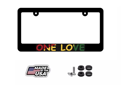One Love Jamaica Reggae Rasta Rastafarian Peace Unity License Plate ...