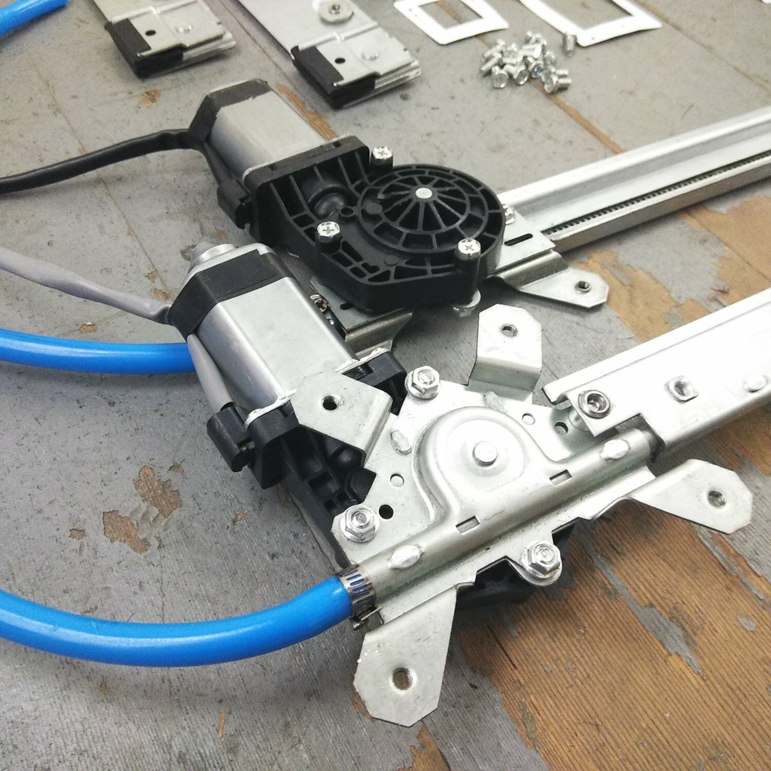 39-56 Mercury Power Window Kit 3 switches flat glass vintage style worm ...