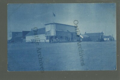 Camp Crook SOUTH DAKOTA RP 1907 MAIN STREET Cyanotype nr Buffalo Belle ...