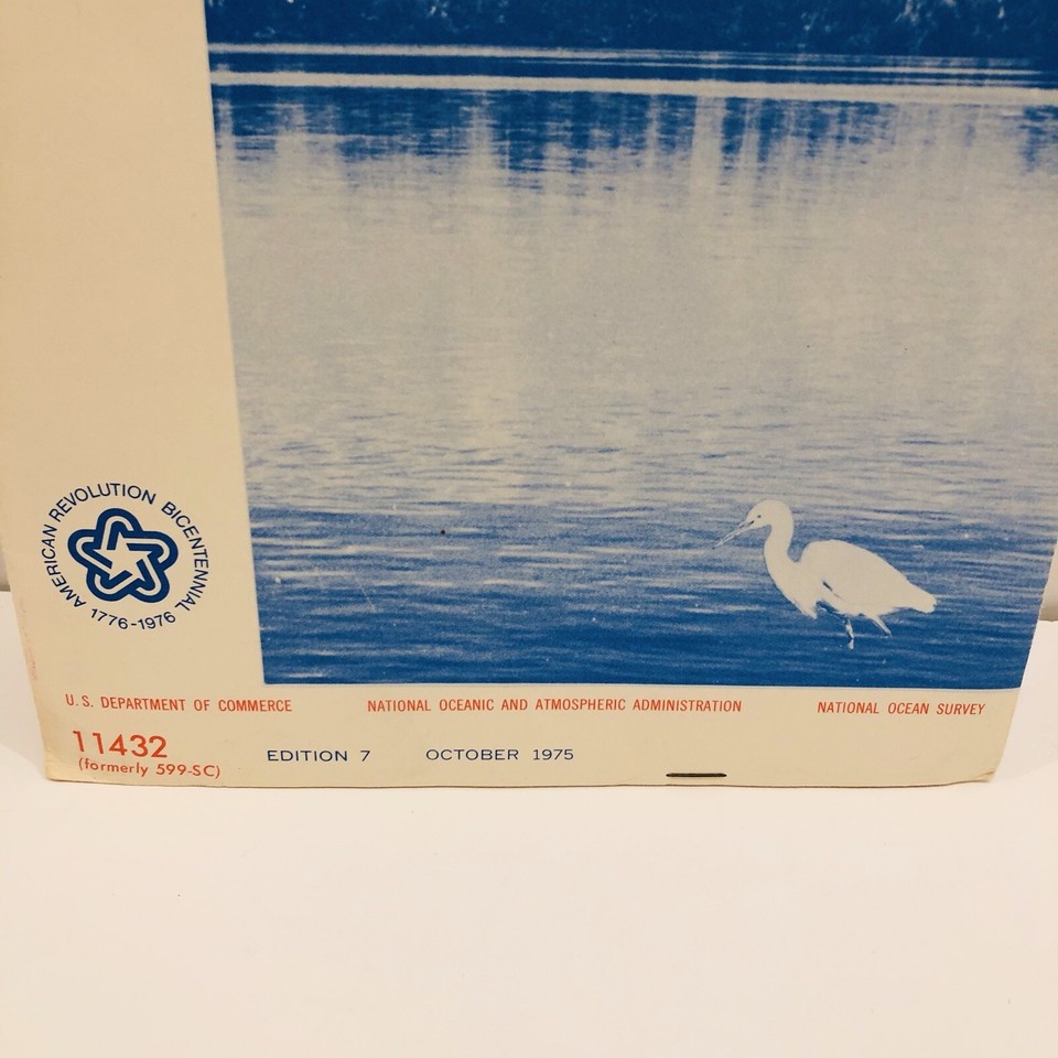 1975 NOAA Sound Chart #11432 Florida Shark River To Lostmans River 7th ...