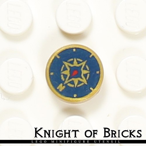 LEGO Minifigure PEARL GOLD Compass Tool Navigation Rose and Red Needle ...