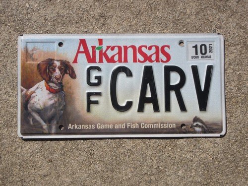 2021 Arkansas English Spinger Spaniel Dog License Plate AR Game and ...