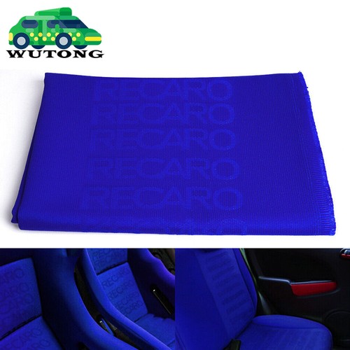 2M×1.6M Full Blue JDM Recaro Fabric Cloth For Car Seat Panel Armrest ...