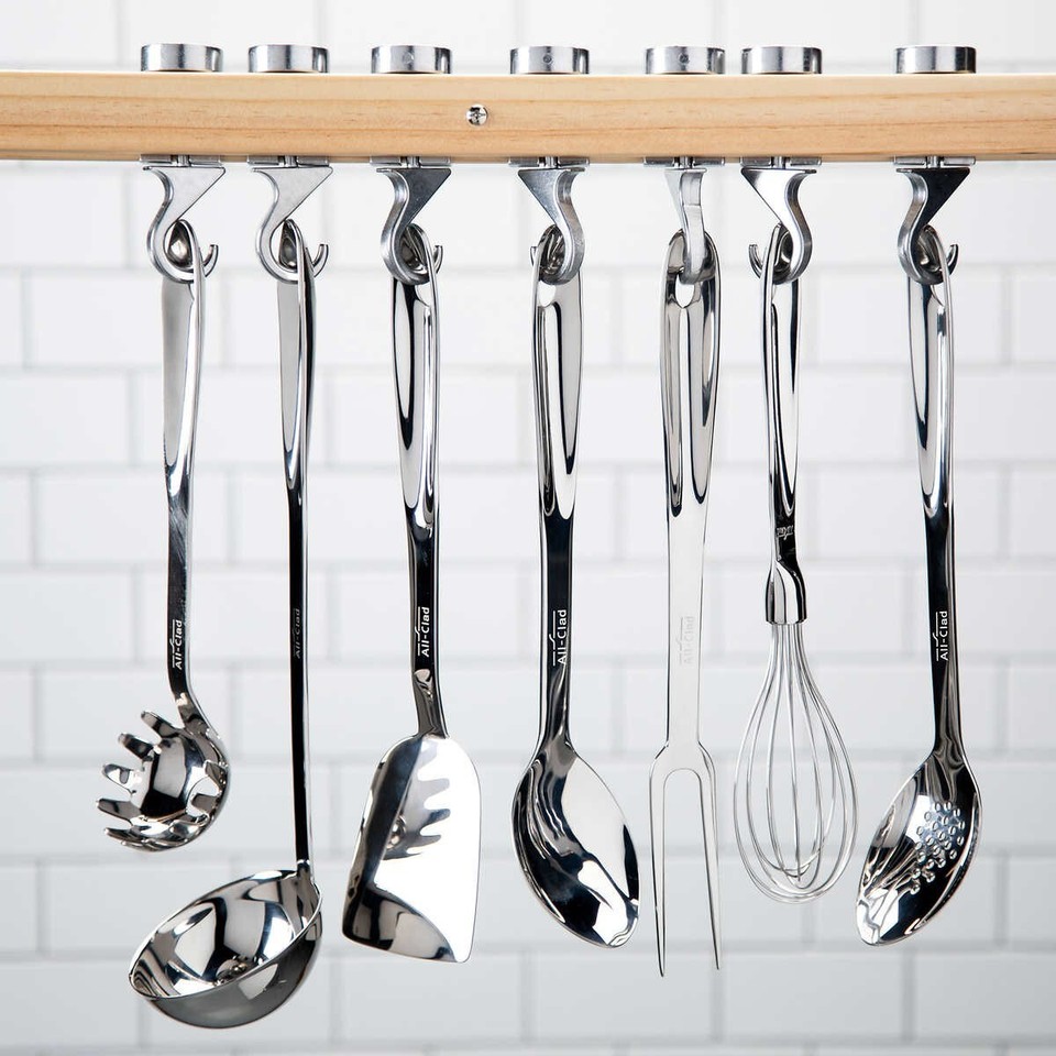 All-Clad 8-piece Kitchen Utensil Set 18/10 Stainless Steel Construction ...