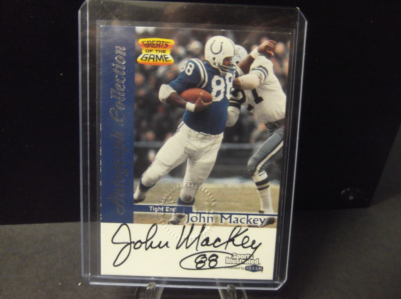 JOHN MACKEY 1999 FLEER SPORTS ILLUSTRATED GREAT OF THE GAME AUTOGRAPH ...