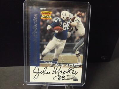 JOHN MACKEY 1999 FLEER SPORTS ILLUSTRATED GREAT OF THE GAME AUTOGRAPH ...