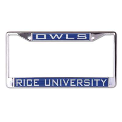 Rice Owls Metal Inlaid License Plate Frame | eBay