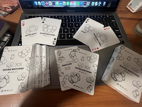 KAWS Original Fake BICYCLE Playing Cards WHITE, Brand New Opened Very ...