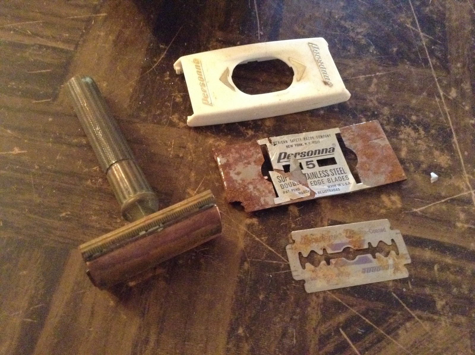 Vintage old Razor with Personna Single edge razor blades | eBay