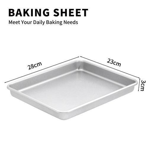 2-PACK Toaster Oven Pans for Baking 9X11 Non-stick Trays 57% Thicker ...