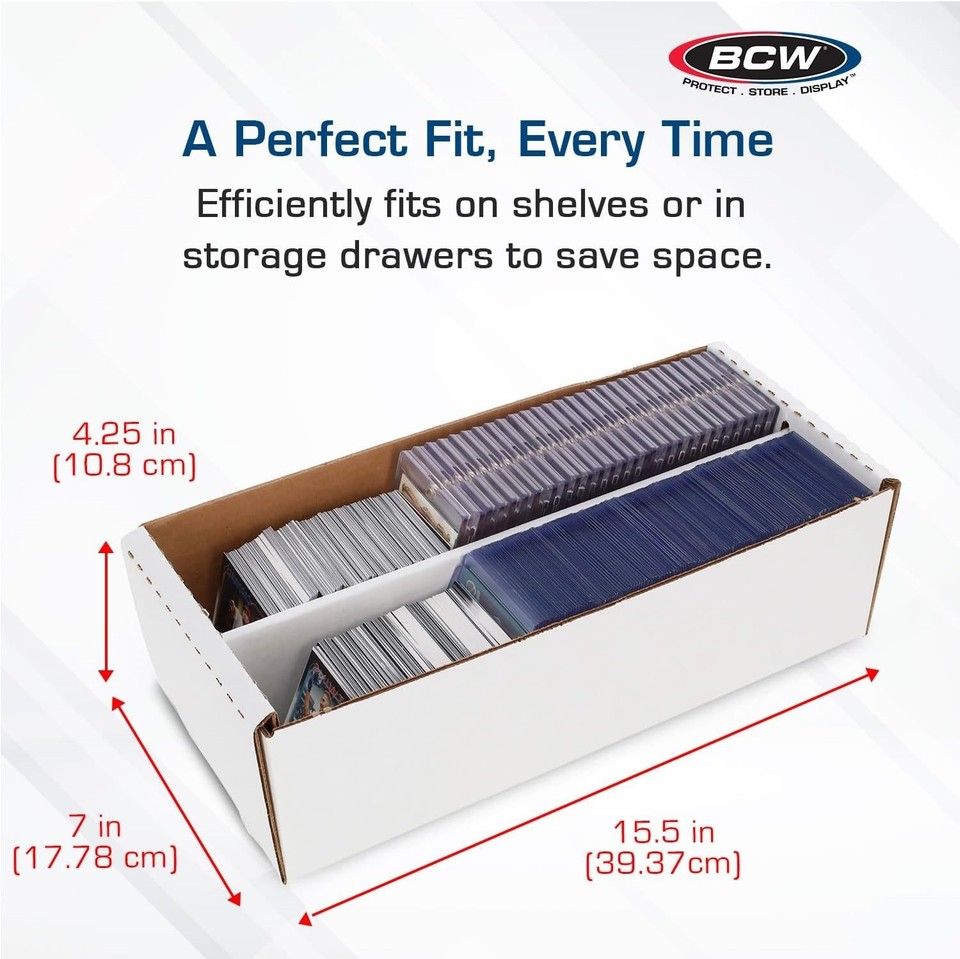 5 BCW Card Shoe Boxes 1600 Count Sport / Gaming Cards / Coin Slabs ...