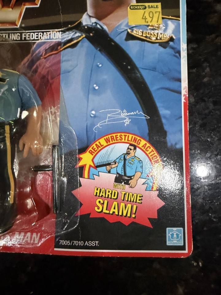 Hasbro WWF Big Boss Man Series 1 Hard Time Slam 1990 Sealed On Card ...
