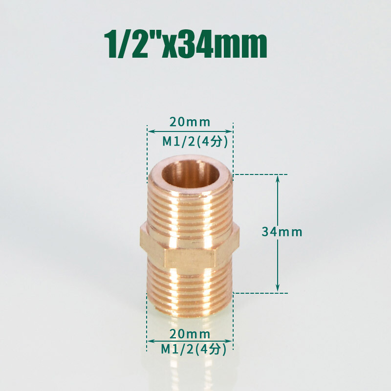 BSP Brass Male Hex Nipple 1/2" 3/4" 1"Equal/Reducing Pipe Fittings ...